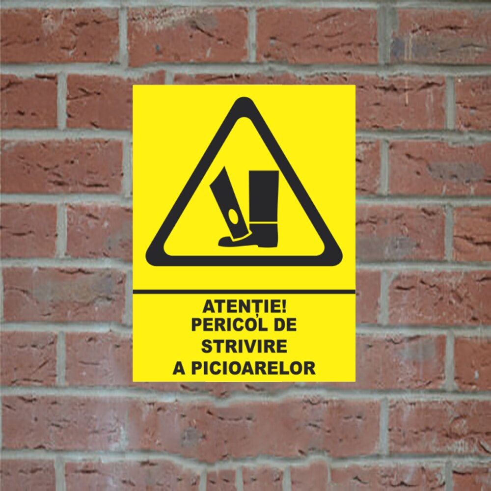 Sticker decorativ, indicator pericol de strivire a picioarelor ...