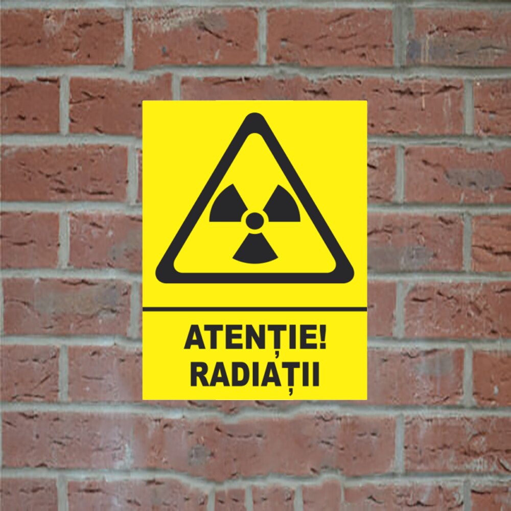 Sticker decorativ, indicator radiatii, autocolant, 210x297mm A4 - eMAG.ro