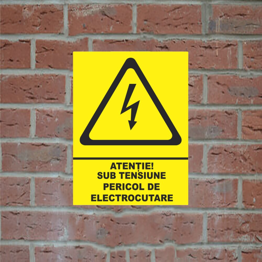 Sticker decorativ, indicator sub tensiune, autocolant, 594x841mm A1 ...