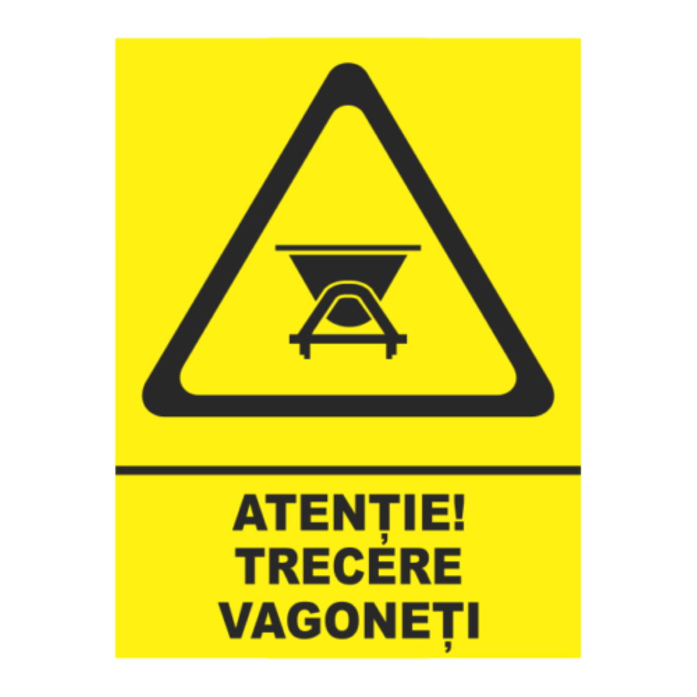 Sticker decorativ, indicator trecere vagoneti, autocolant, 297x420mm A3 ...