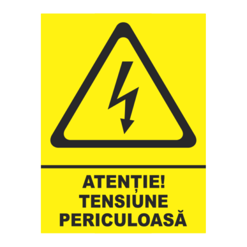 Sticker decorativ, indicator tensiune periculoasa, autocolant ...