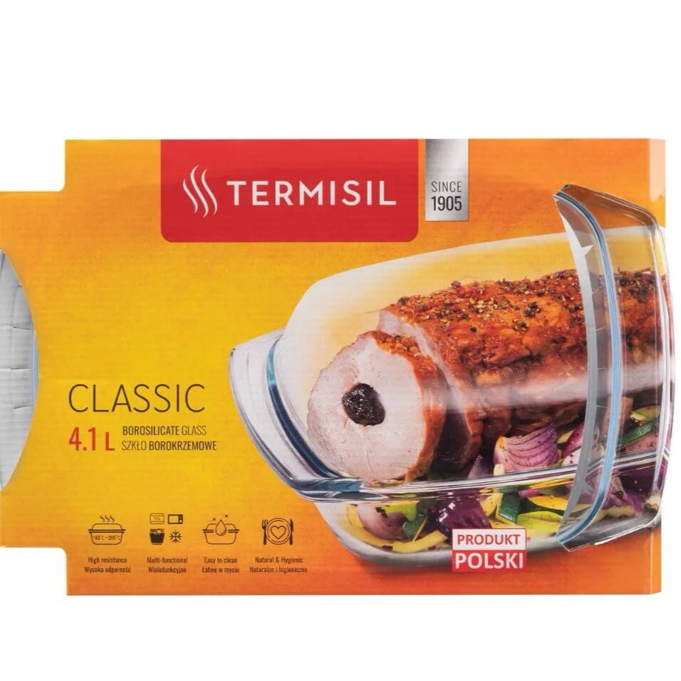 Vas termorezistent dreptunghiular Termisil de 4,1 l cu capac - eMAG.ro