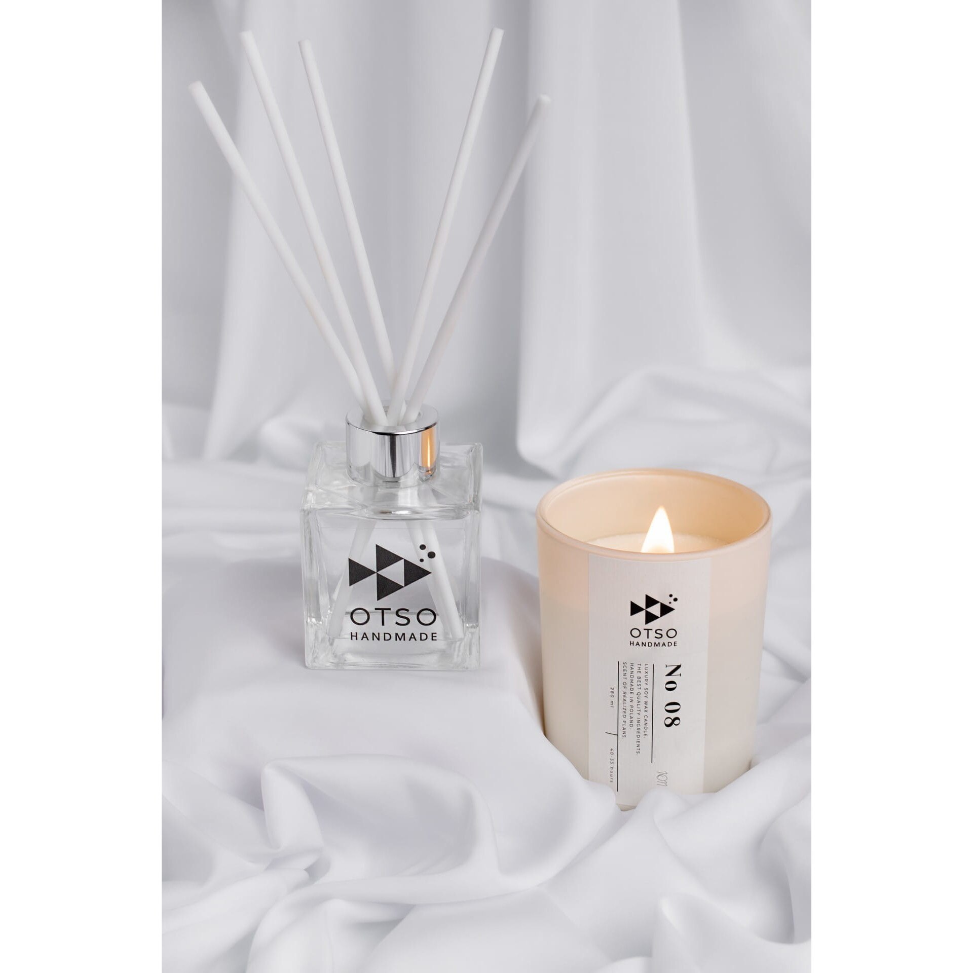 Set Lumanare si odorizant camera, Otso, Ceara de soia, 280 ml / 100 ml ...