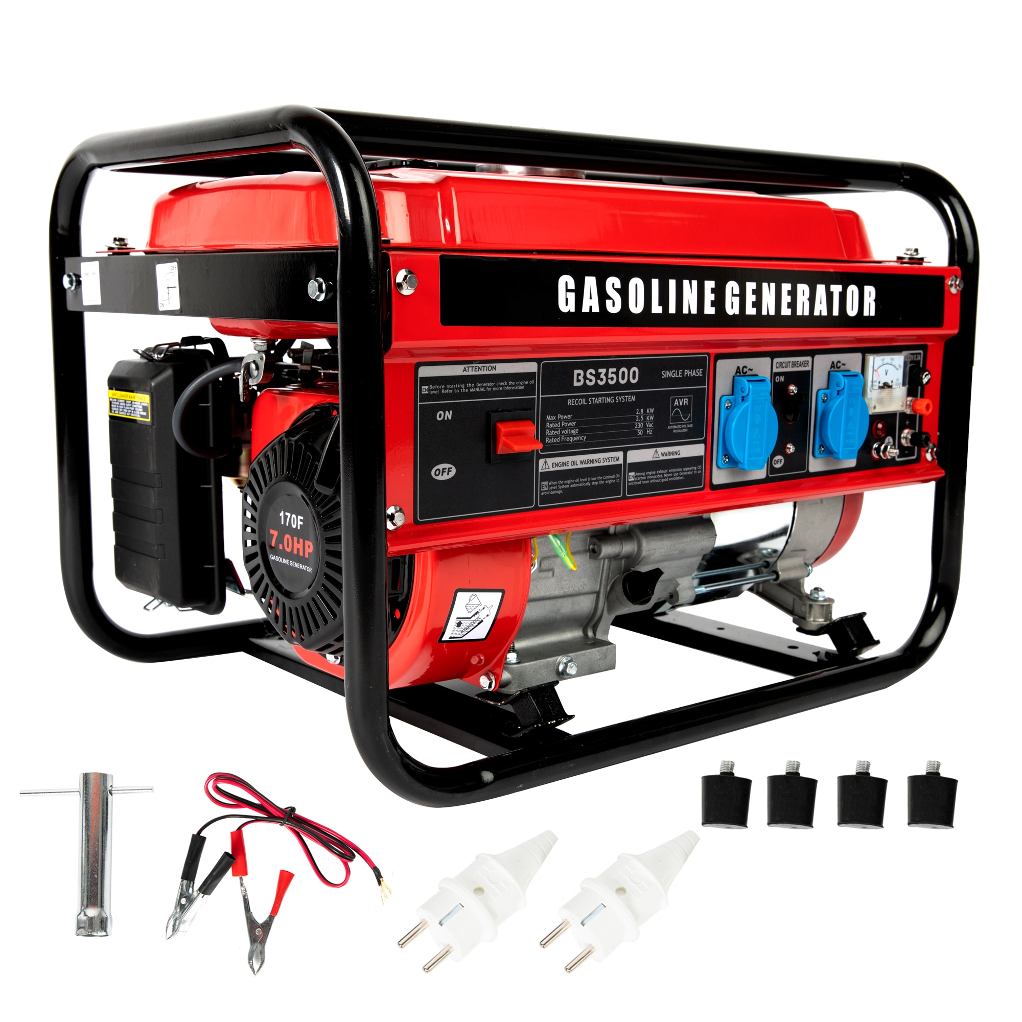 Generator pe benzina, HEBER®, 2800W, cu stabilizator de tensiune, motor ...