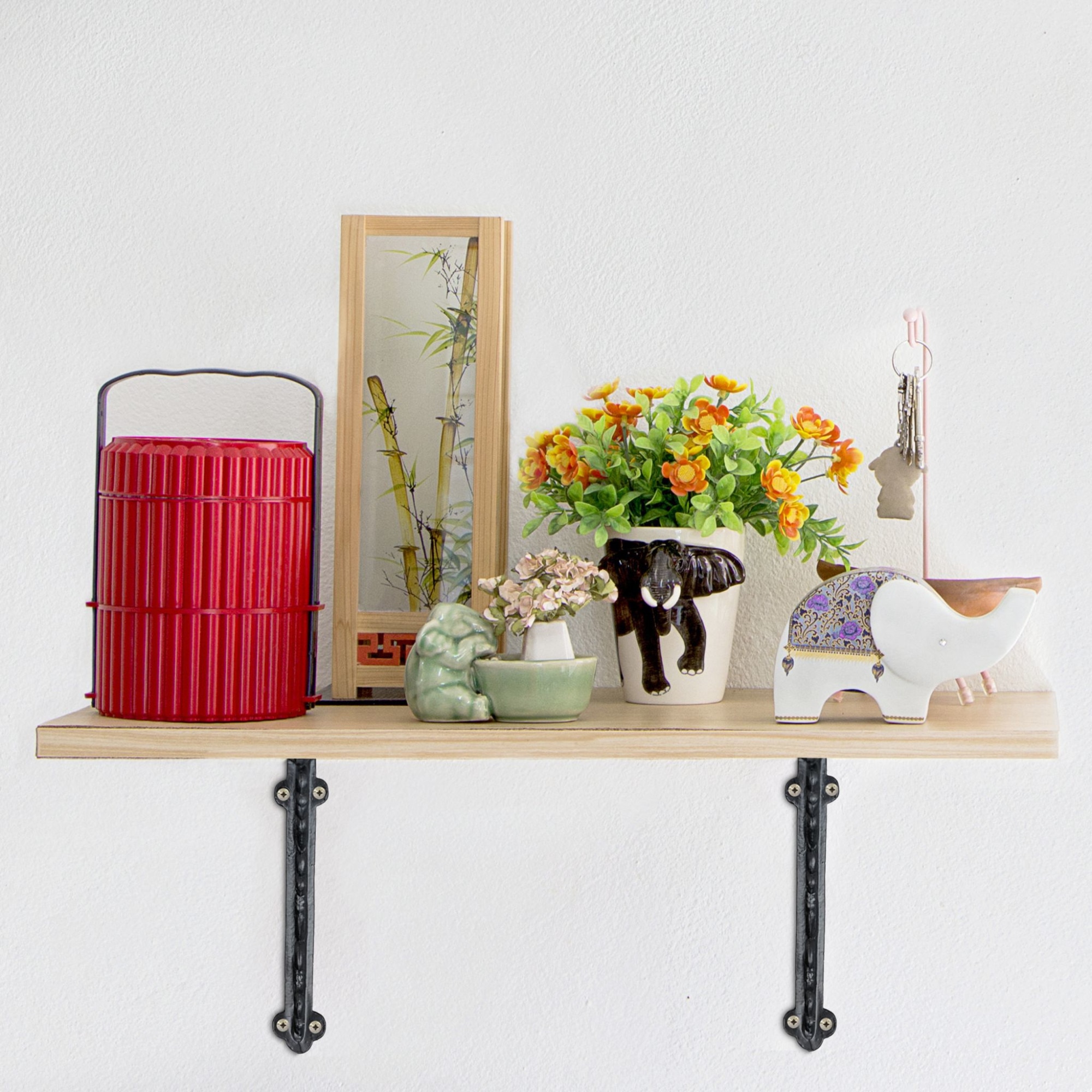 Suport pentru rafturi, design deosebit, 2 bucati/set, maro - eMAG.ro