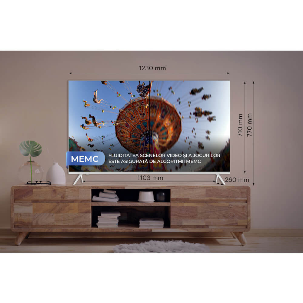 Televizor Smart LED Kivi 55U750NW, 140 cm, Ultra HD 4K, Clasa G - eMAG.ro