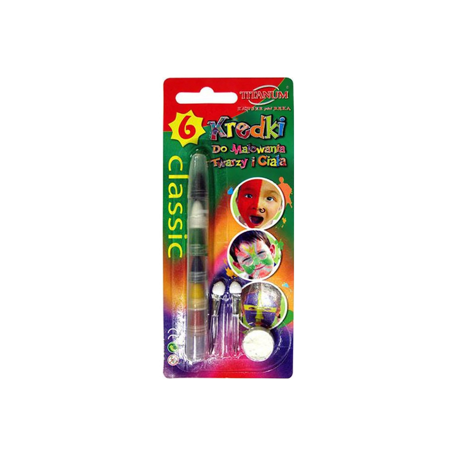 Creion 6 in 1 pictura pe fata, Titanum, 1026922213, 6 culori - eMAG.ro