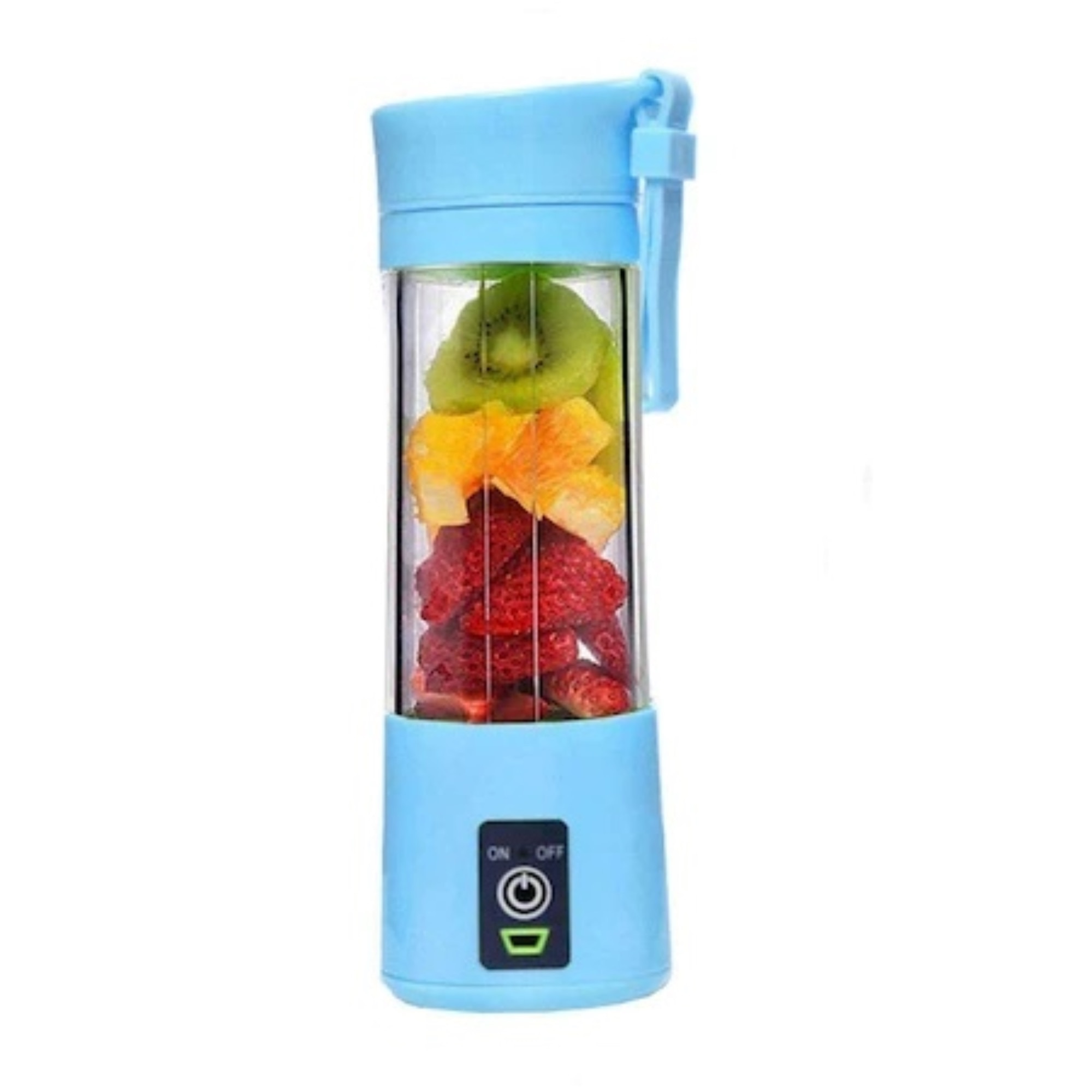 Mini blender electric portabil cu 6 lame 3D, incarcare prin USB, pentru prepararea de sucuri ...