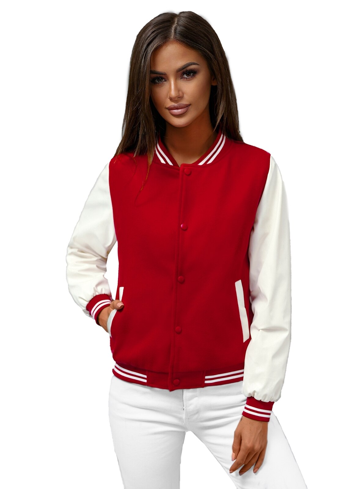 Geaca de femei rosie OZONEE JS/16M9069/270 L - eMAG.ro