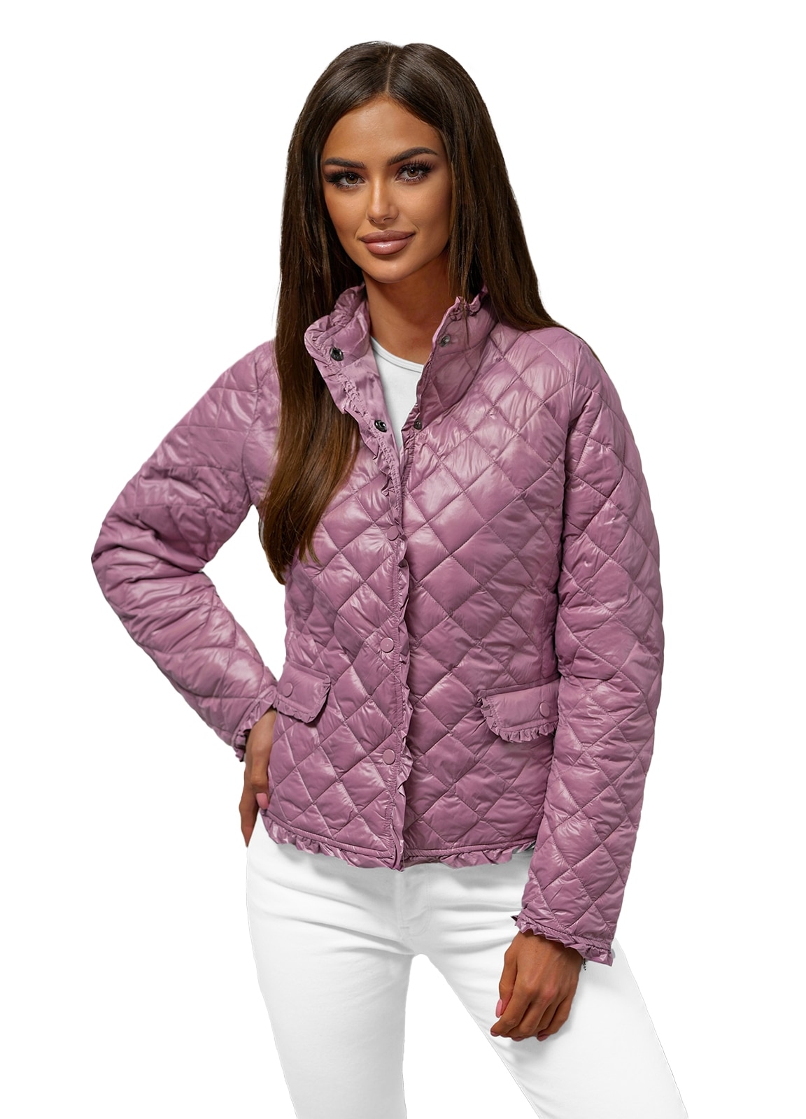 Geaca de femei roz OZONEE O/H956 XXL - eMAG.ro