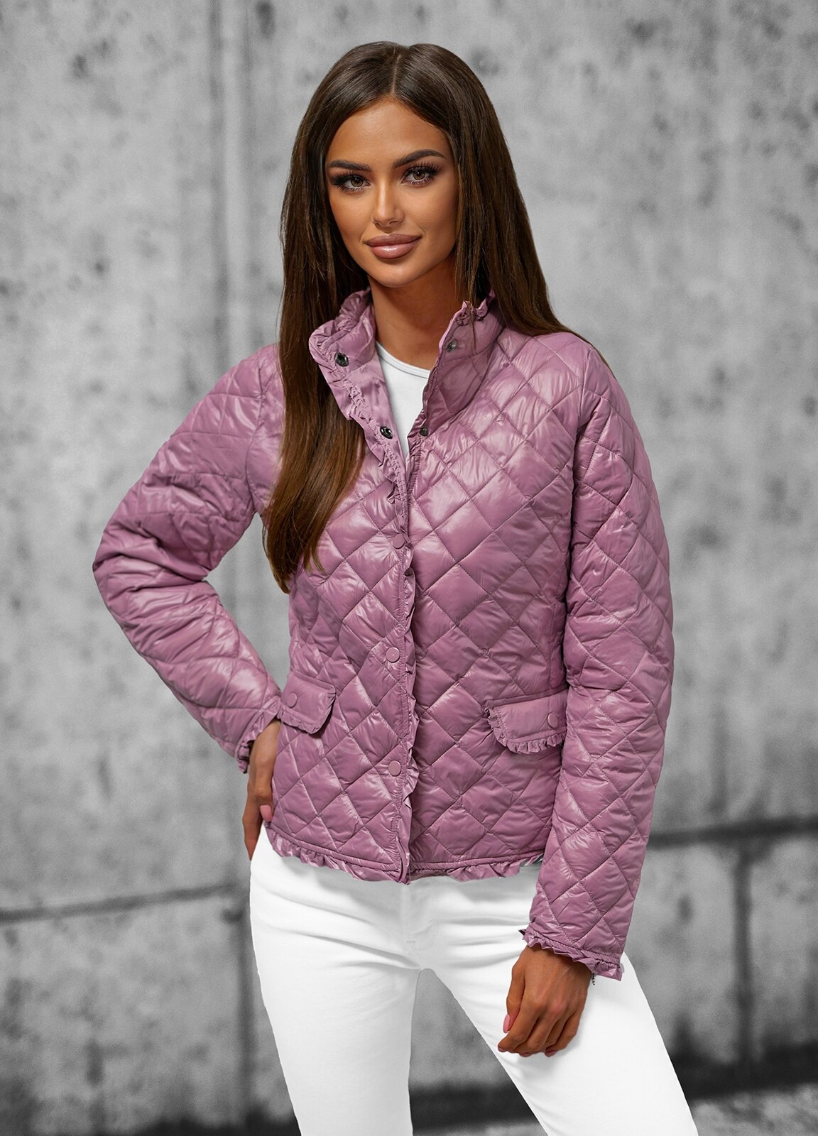 Geaca de femei roz OZONEE O/H956 XXL - eMAG.ro