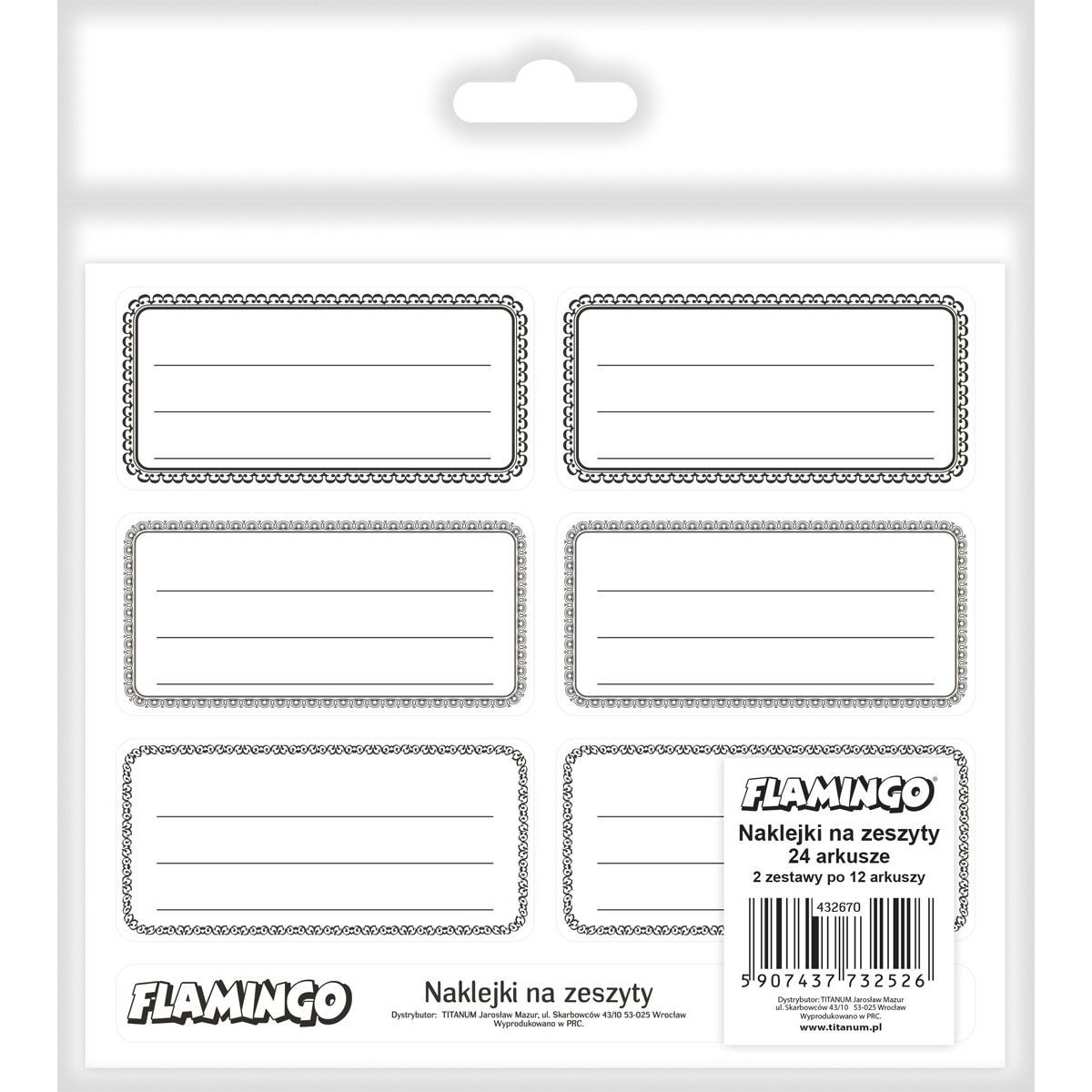 Set 114 etichete, Titanum, Autocolante, Alb/Negru - eMAG.ro