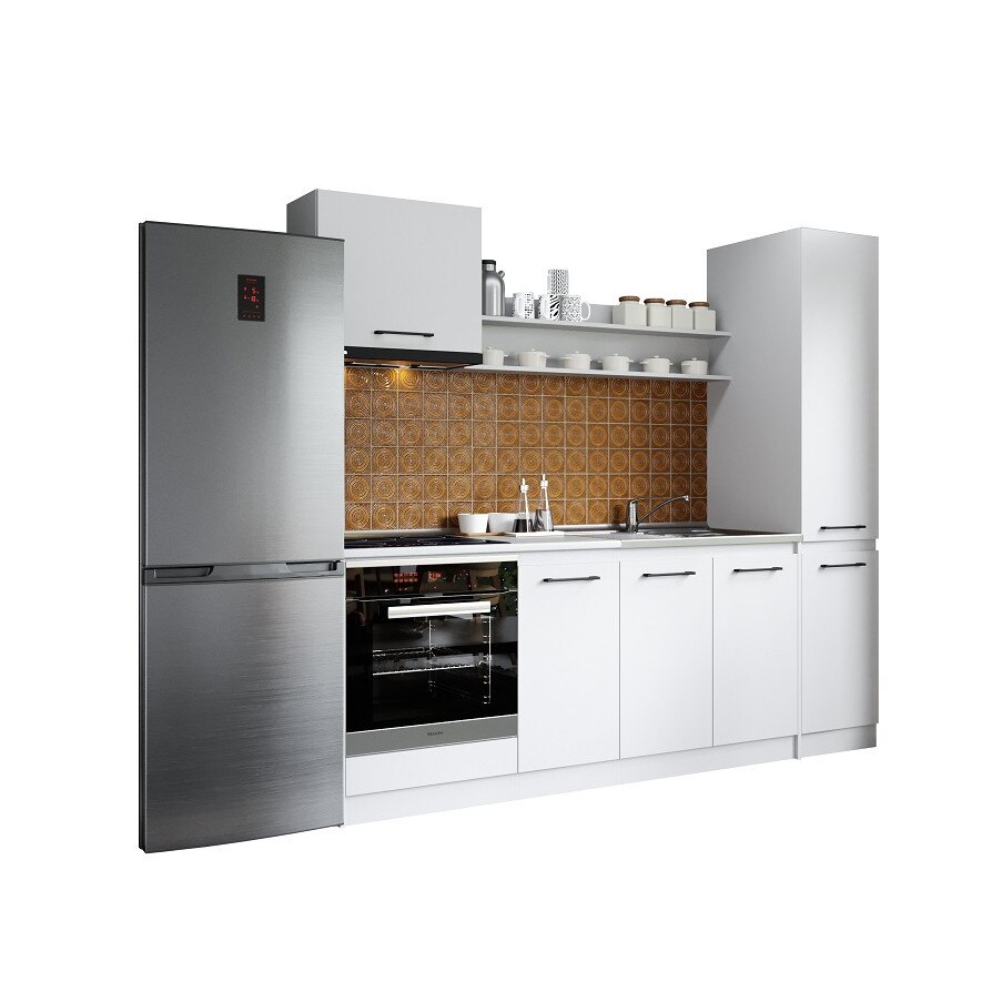 Set Mobila Bucatarie, Mina Pure Alb, C57, L 224 x A 60 x H 200 cm - eMAG.ro