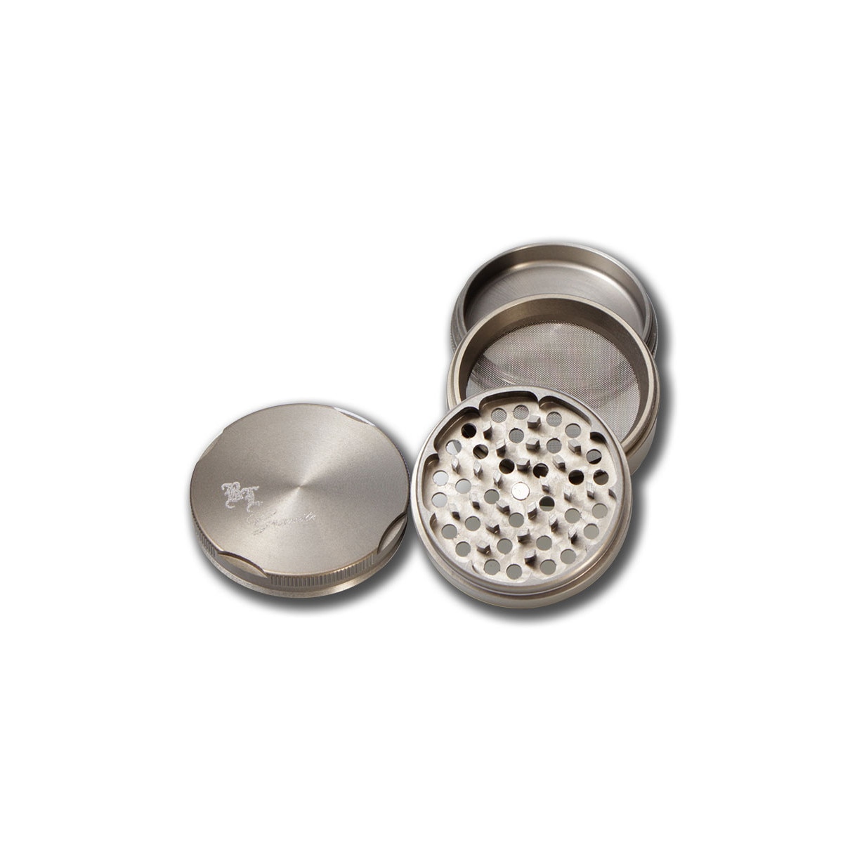 Grinder 'Black Leaf' New Edge, Granit, 4 parti, Ø38mm - eMAG.ro