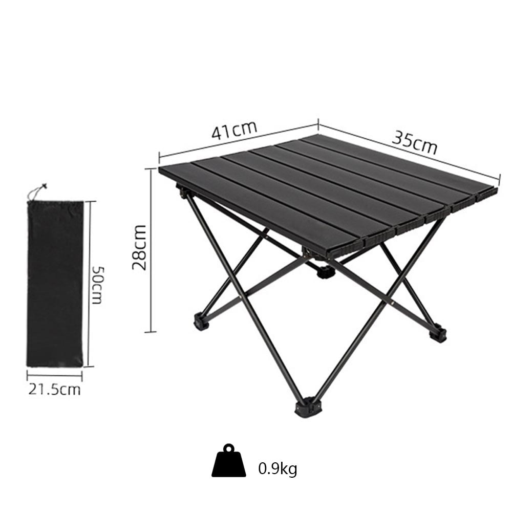 Къмпинг маса, алуминий, сгъваема, 41x35 см, черна - eMAG.bg