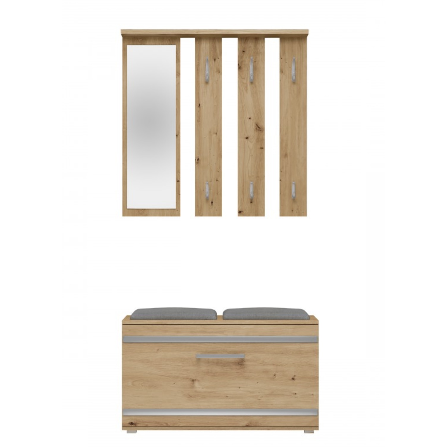 Set de hol cuier pantofar stejar artisan 180x85x35 cm - eMAG.ro