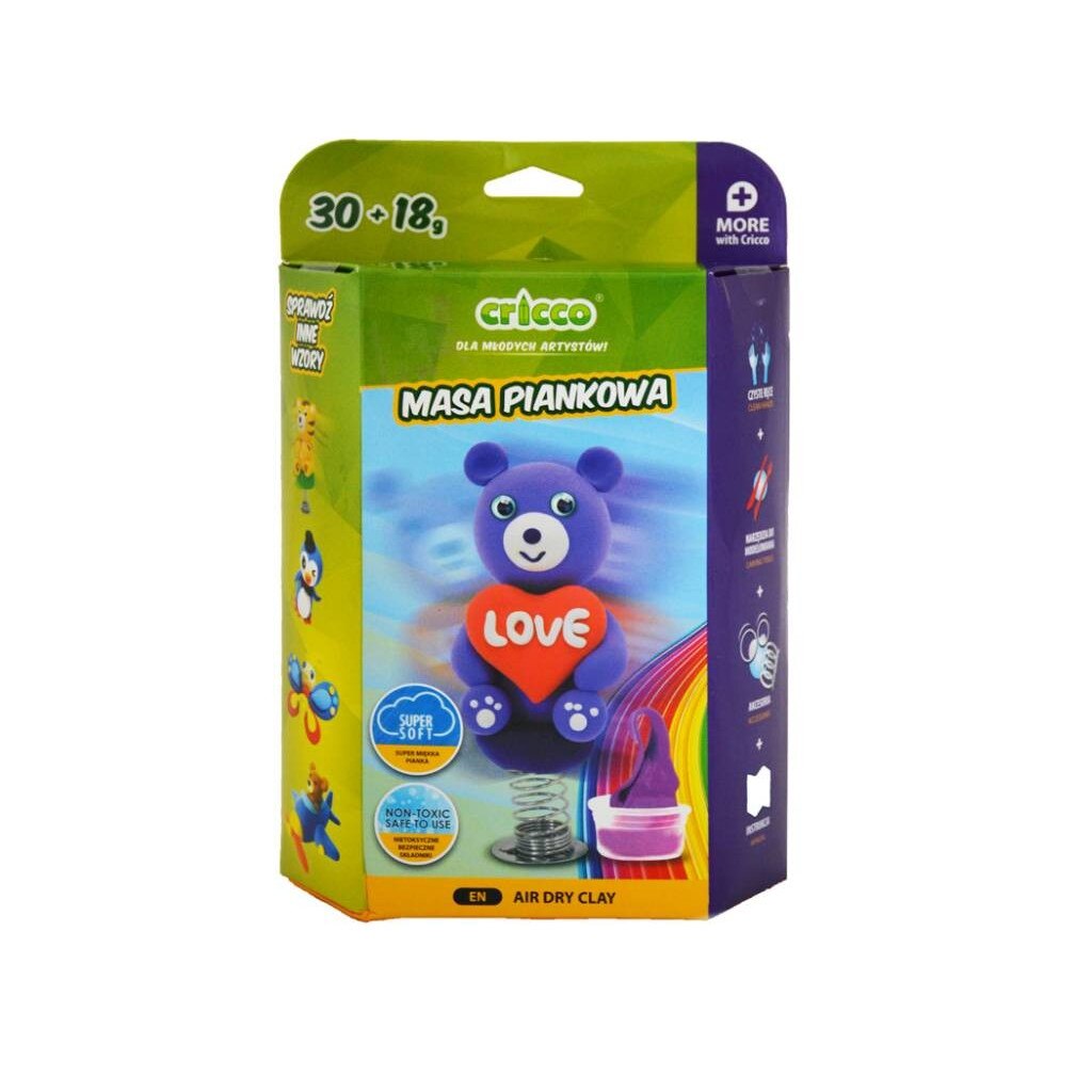 Set lut pentru modelat/accesorii, Cricco, Uscare la aer, 48 g ...