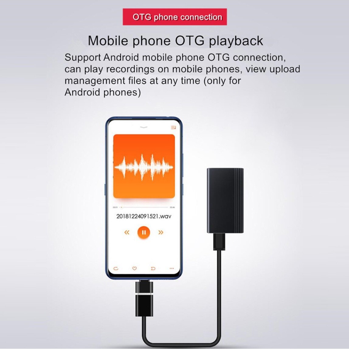 Reportofon spion profesional cu activare la Sunet, Autonomie 20 zile ...