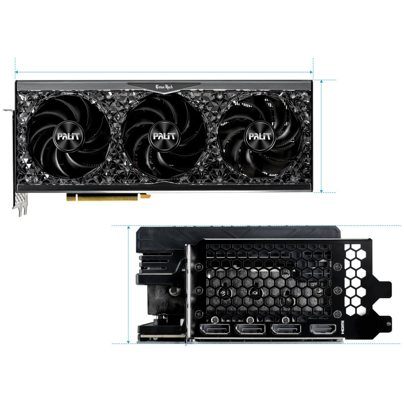 Видео карта Palit GeForce RTX™ 4090 GameRock, 24GB, GDDR6X, 384-bit ...