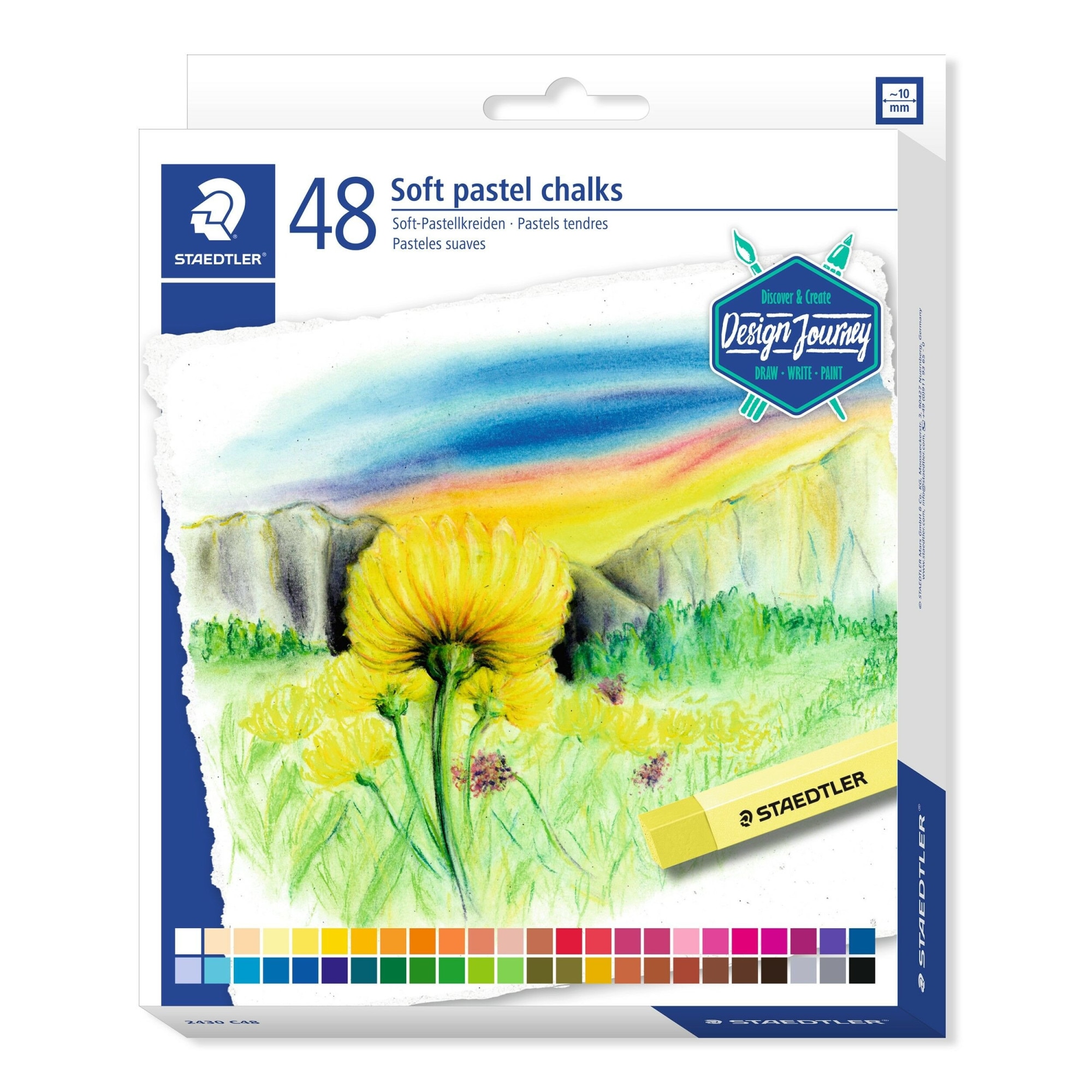 Pasteluri uscate 48 culori, Staedtler, Multicolor - eMAG.ro