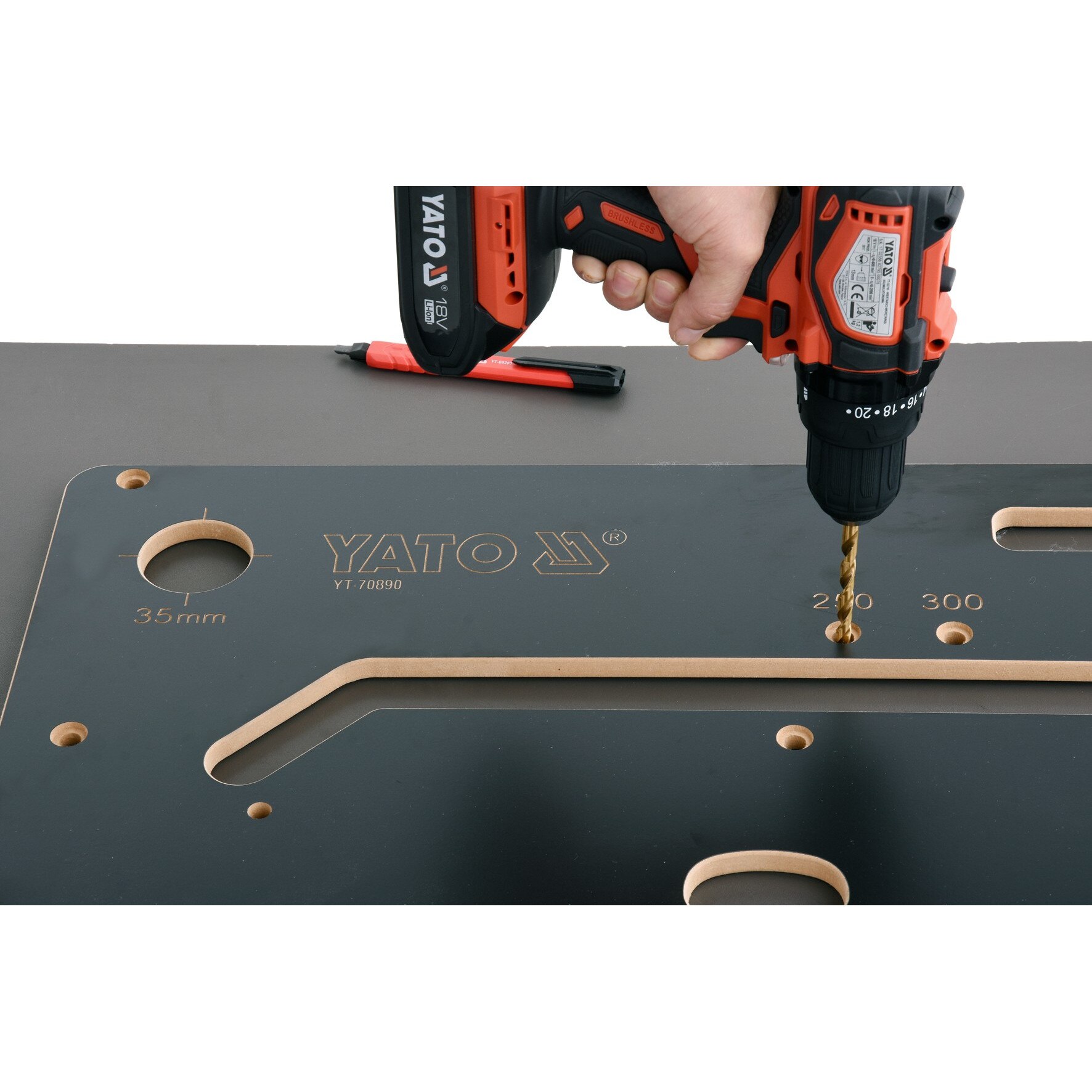 Sablon pentru gaurire Yato, 1000x390x53 mm, Negru - eMAG.ro
