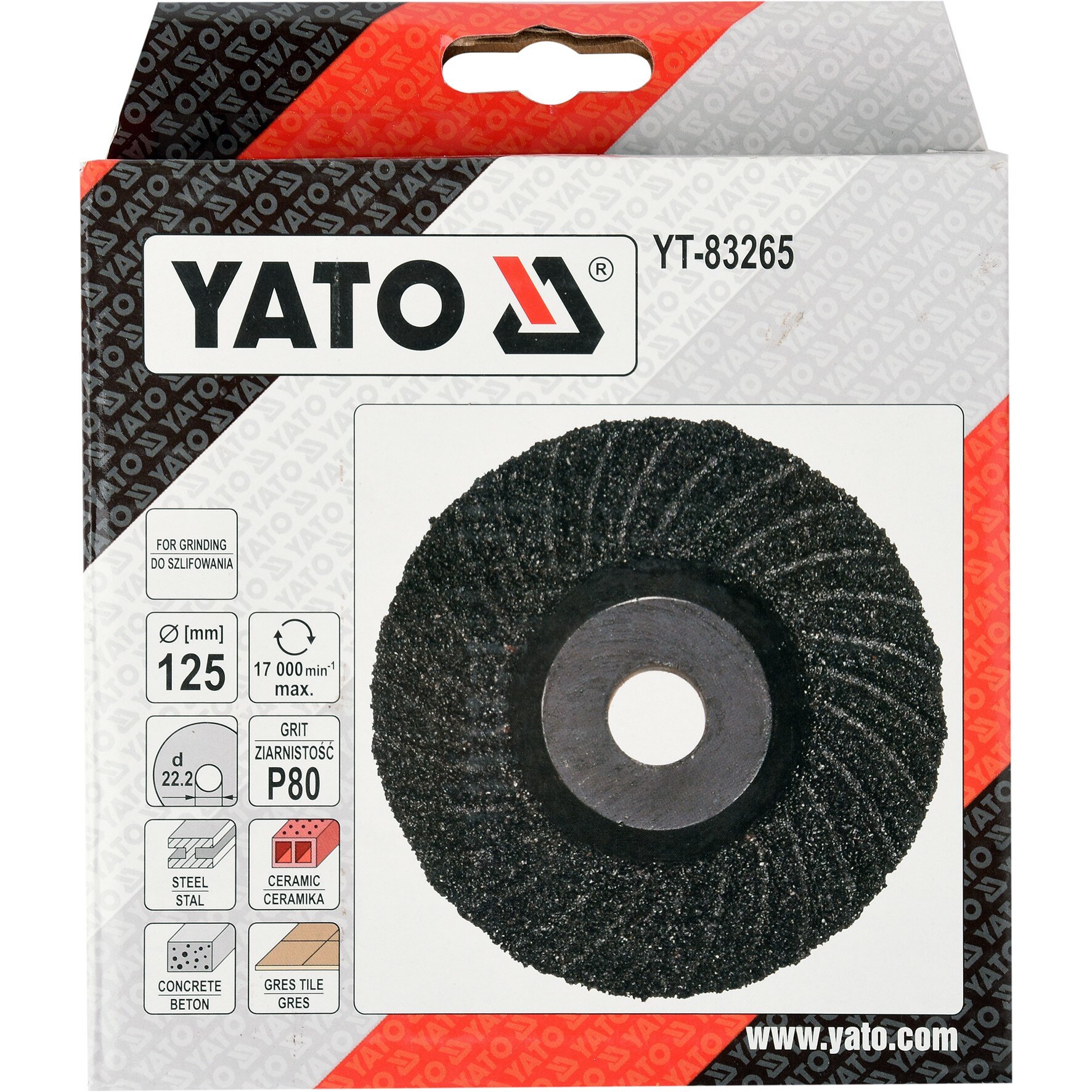 Disc slefuire, Yato, Plastic, 125 mm, Negru - eMAG.ro