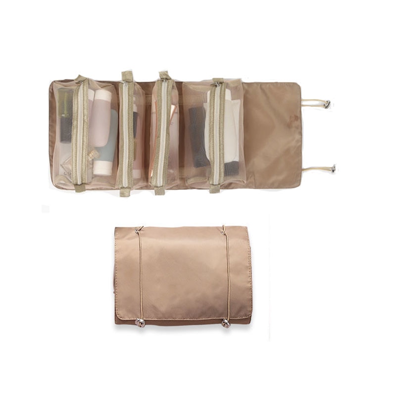 Geanta pentru cosmetice, Pliabila, Poliester, Crem - eMAG.ro