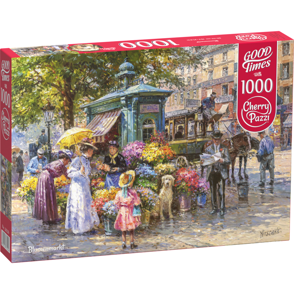 Puzzle Cherry Pazzi, Blumenmarkt, 1000 db - eMAG.hu