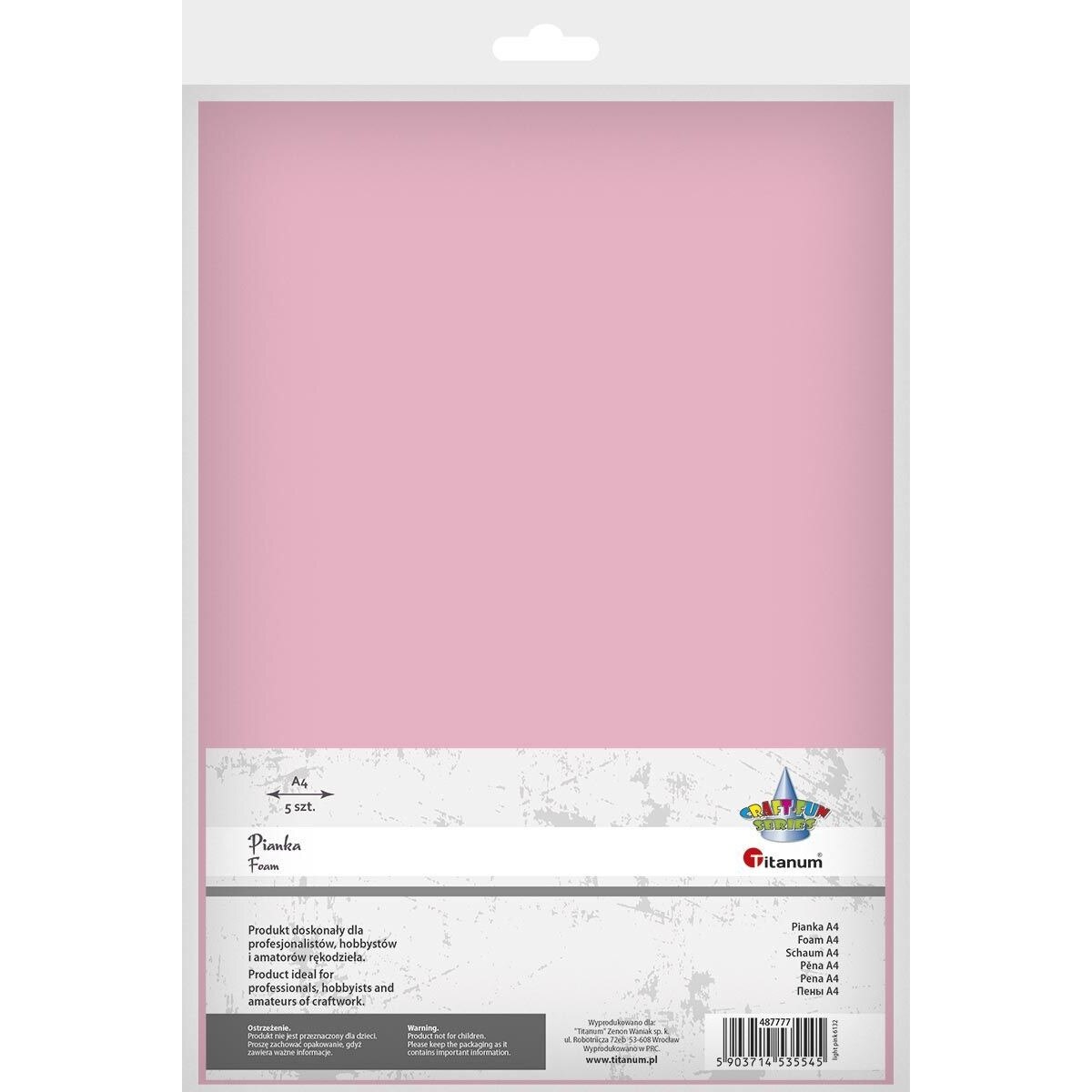 Spuma decorativa A4, Titanum, 5 foi, Roz deschis - eMAG.ro
