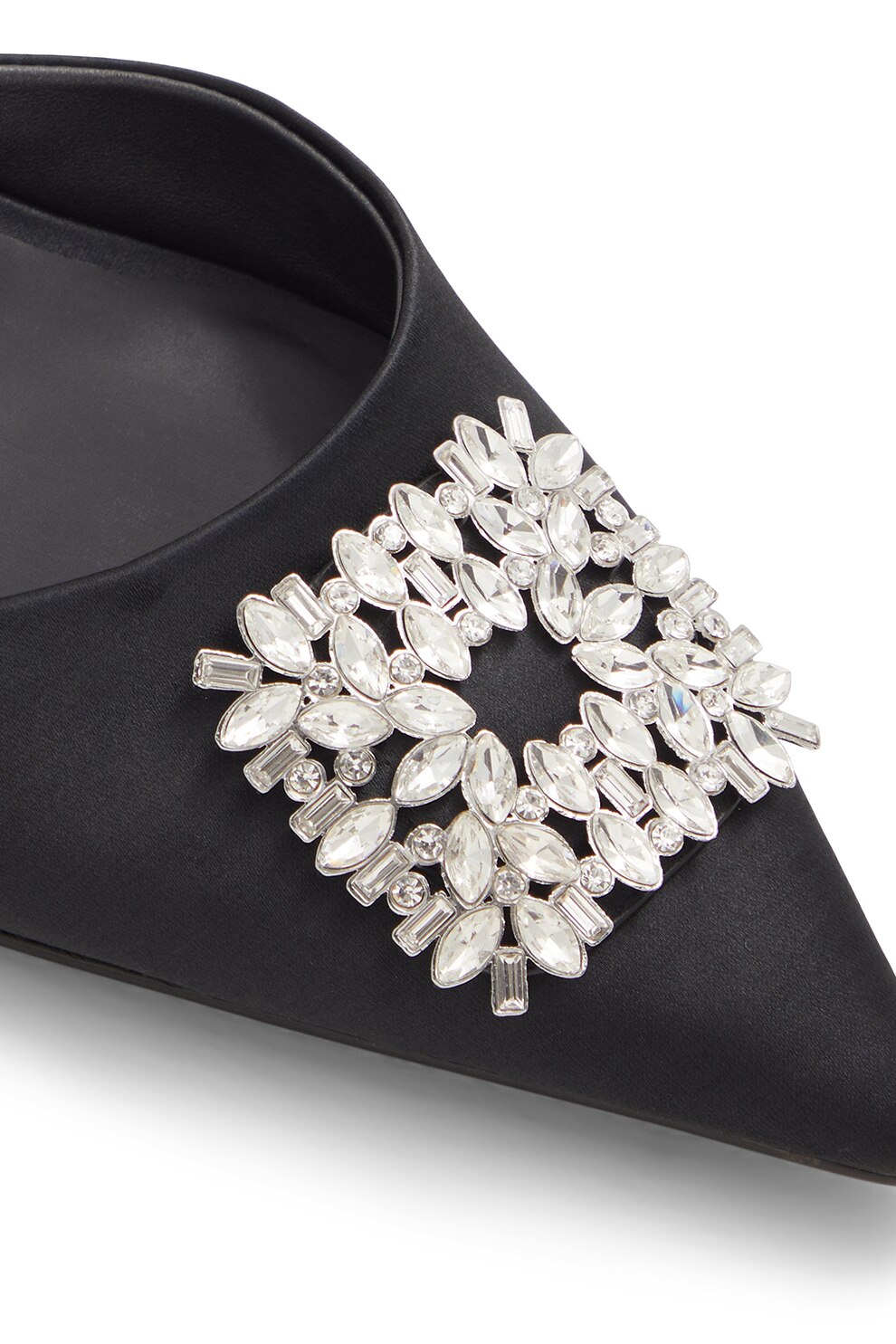 Aldo, Pantofi cu varf ascutit si aplicatii de strasuri Lareine, Negru ...