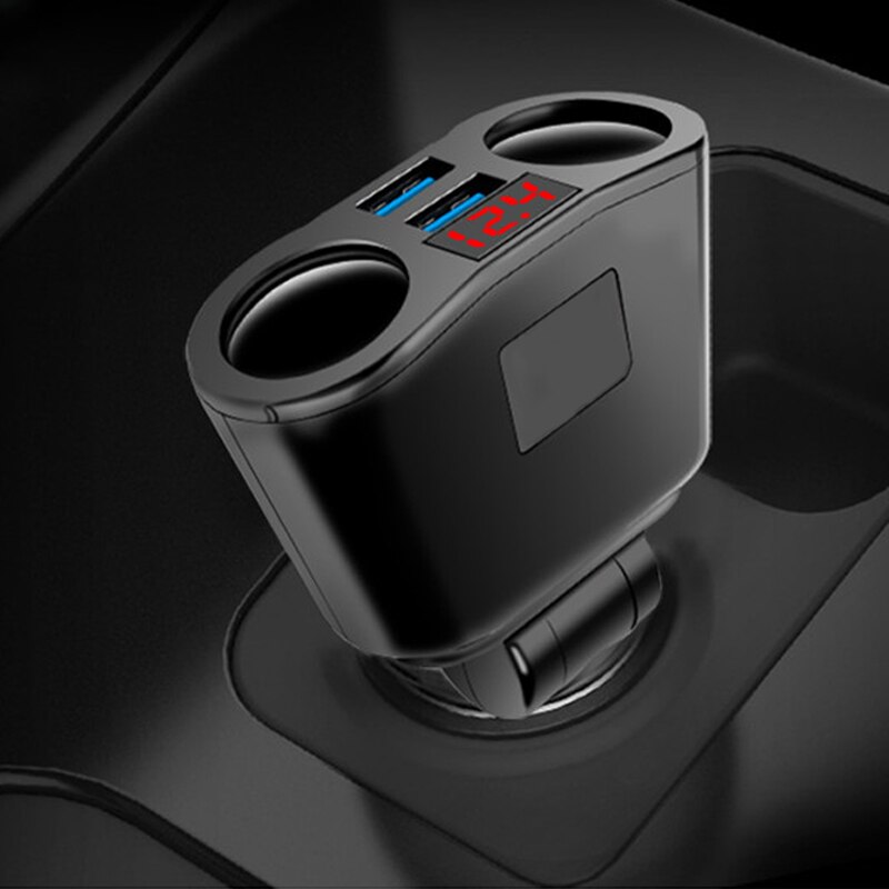 Adaptor priza auto, 120 W, 2 x prize auto, 2 x USB, rotire 110°, 12/24 ...