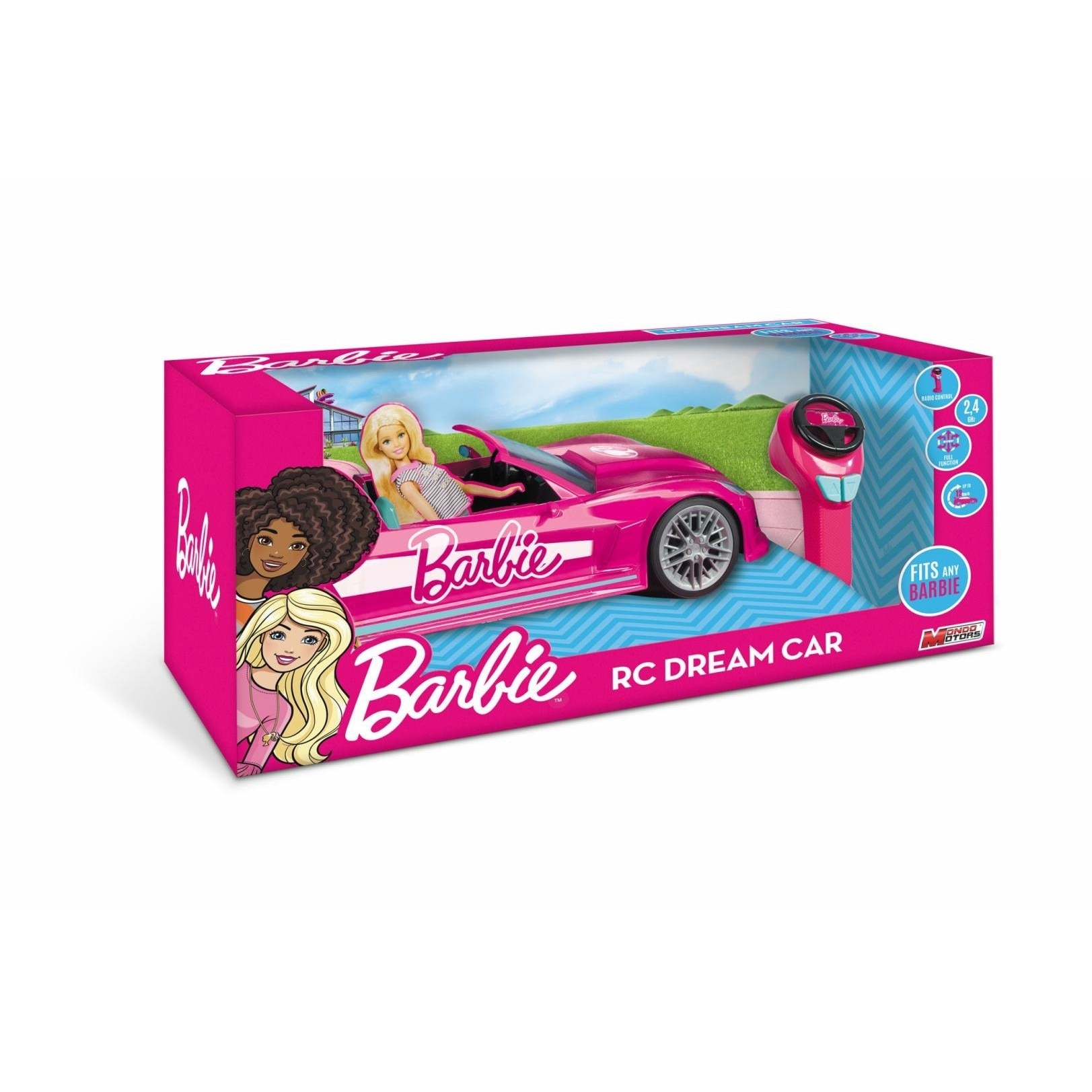Masina cu telecomanda CTO2022 Mondo Barbie RC Dream Car, decapotabil ...
