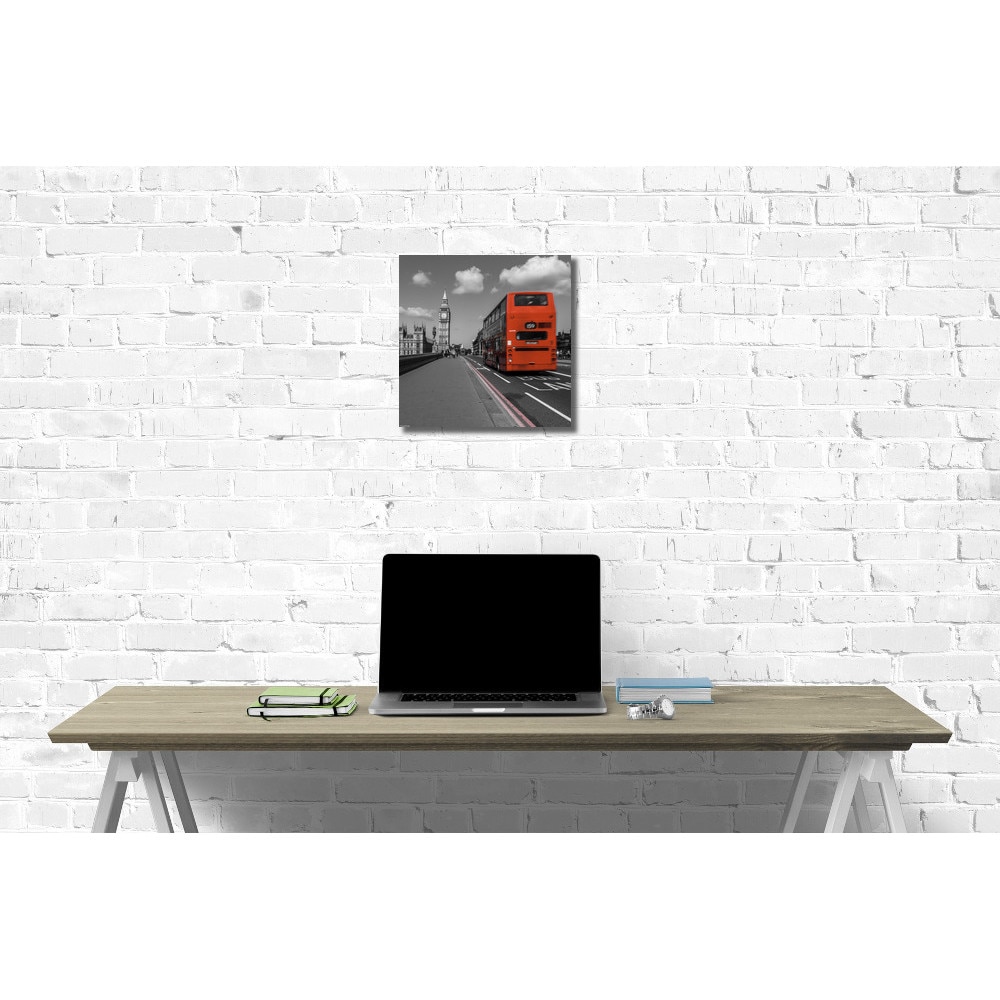 Pictura pe panza, Zakito Posters 30x30cm Autobuz cu etaj pe podul ...