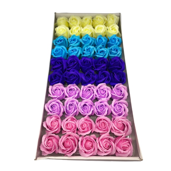 Flori de sapun trandafiri multicolori 1 - 50 buc - eMAG.ro