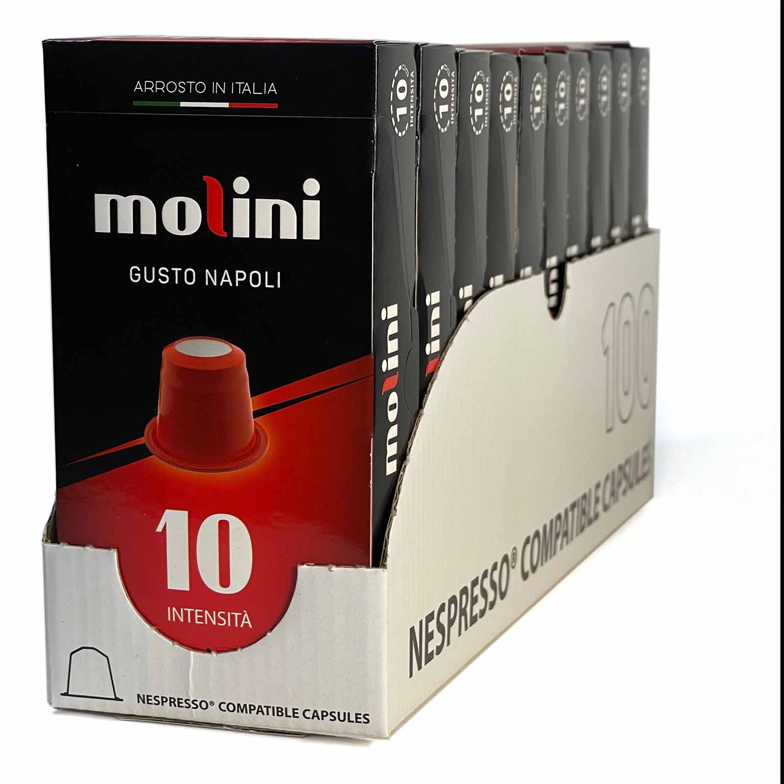 Кафе капсули MOLINI Napoli, съвместими с Nespresso, 100 броя - eMAG.bg