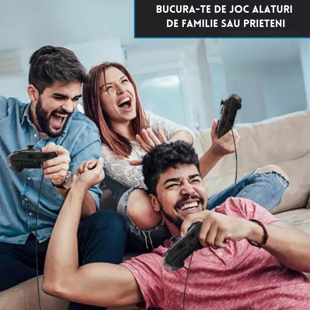 Controller wirelles, 2.4G Gamepad Joystick cu vibratii duale, Doua ...