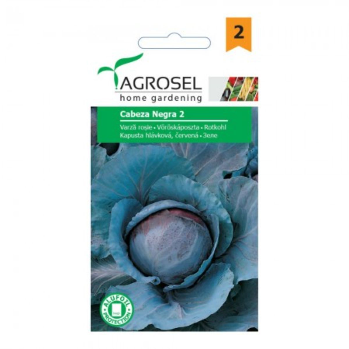 Seminte Varza rosie Cabeza Negra 2, 3 grame, Agrosel - eMAG.ro