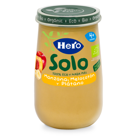 Piure Hero Solo Ecologic (Bio) Mar, Piersica, Banana 190g, de la 4 luni - eMAG.ro