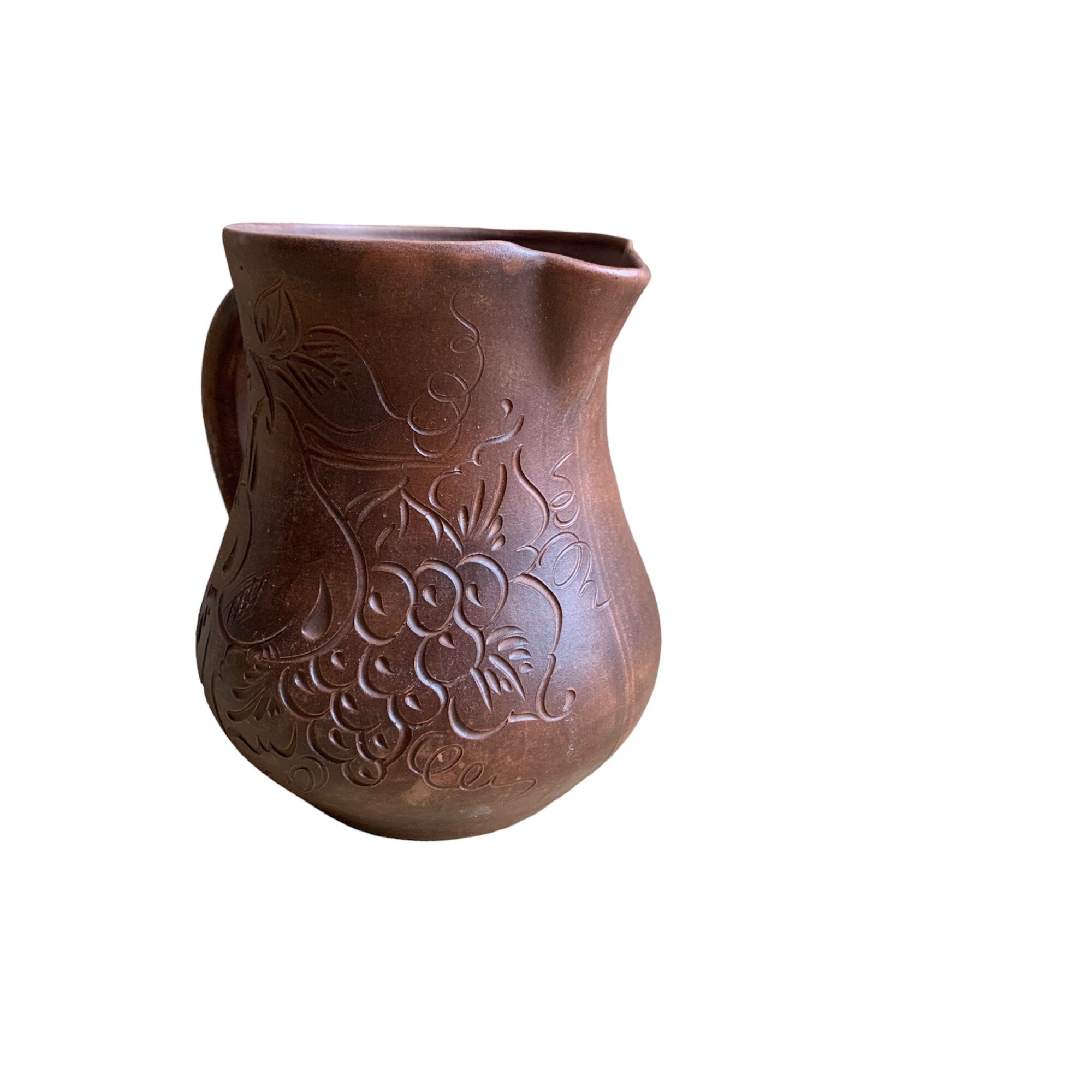 Set pentru vin, Diveli, 1 Ulcior si 4 pahare, lut rosu, 3L/300 mlx4 ...