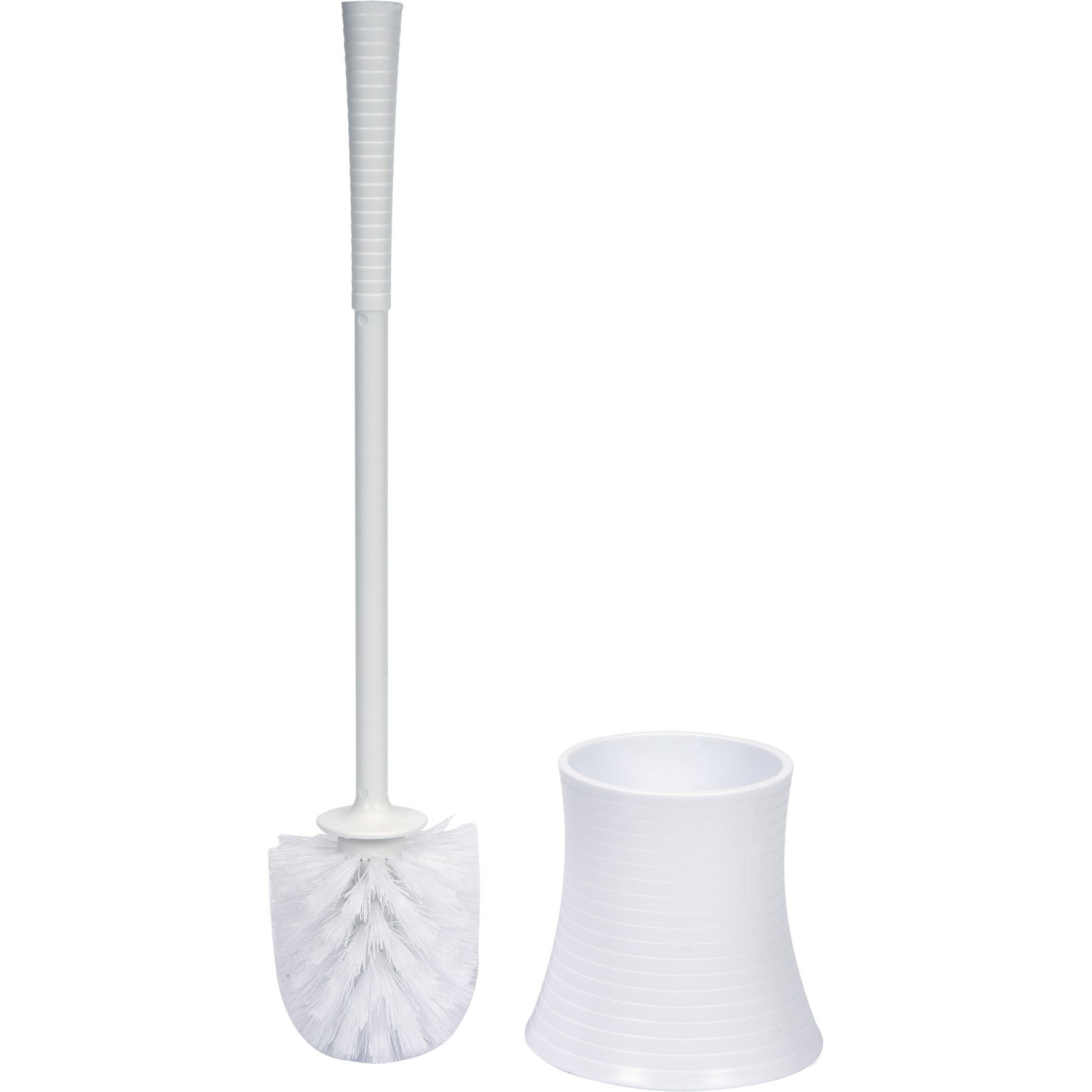 Perie WC cu suport, Fala, Plastic, Alb - eMAG.ro