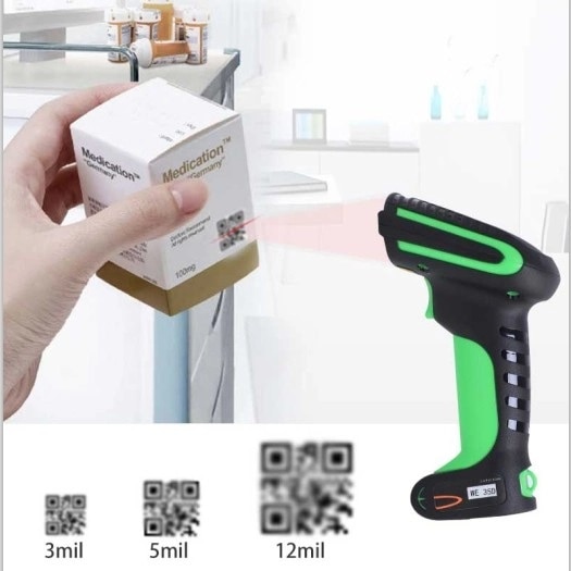 Cititor coduri de bare industrial model LP-WE35D cu cradle, 2D ...