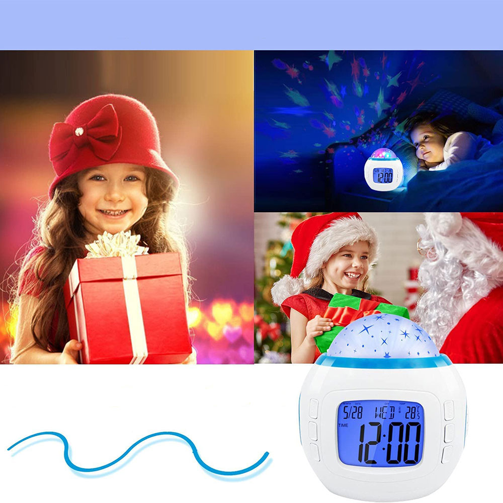 Ceas Digital Cu Muzica tip Proiector SIKS Pentru Camera Copilului ...