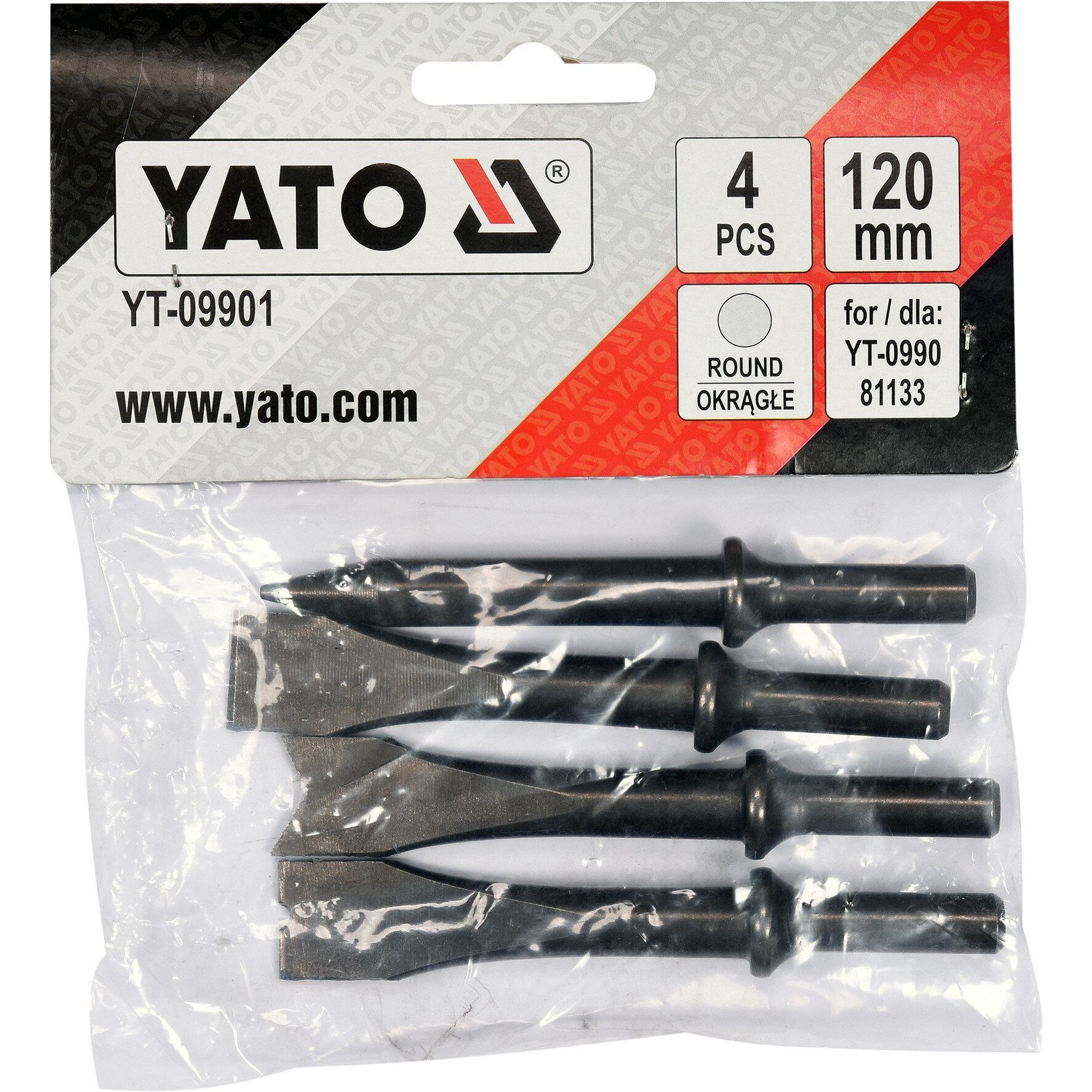 Set dalti, Yato, Pentru rotopercutor pneumatic, Metal, Negru - eMAG.ro