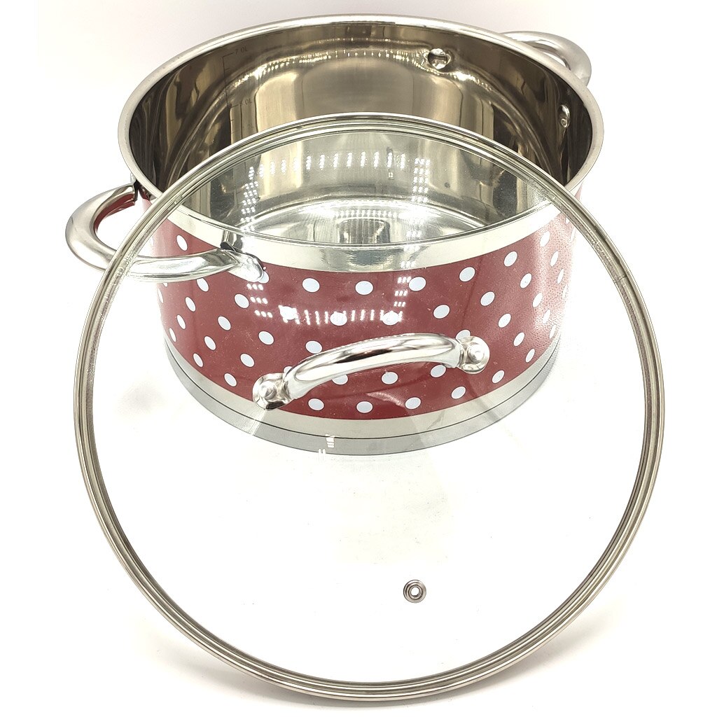 Oala inox Bohmann, rosu/argintiu, 7.3 l - eMAG.ro