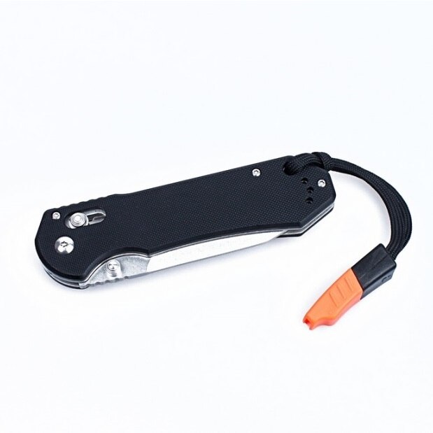 Нож Ganzo G7452-BK-WS, 440C, Неръждаема стомана, Сгъваем, Ежедневен, Черна дръжка - eMAG.bg