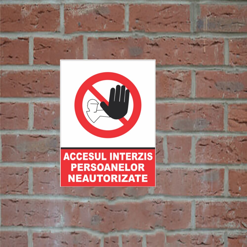 Sticker decorativ, Indicator acces interzis persoanelor neautorizate ...