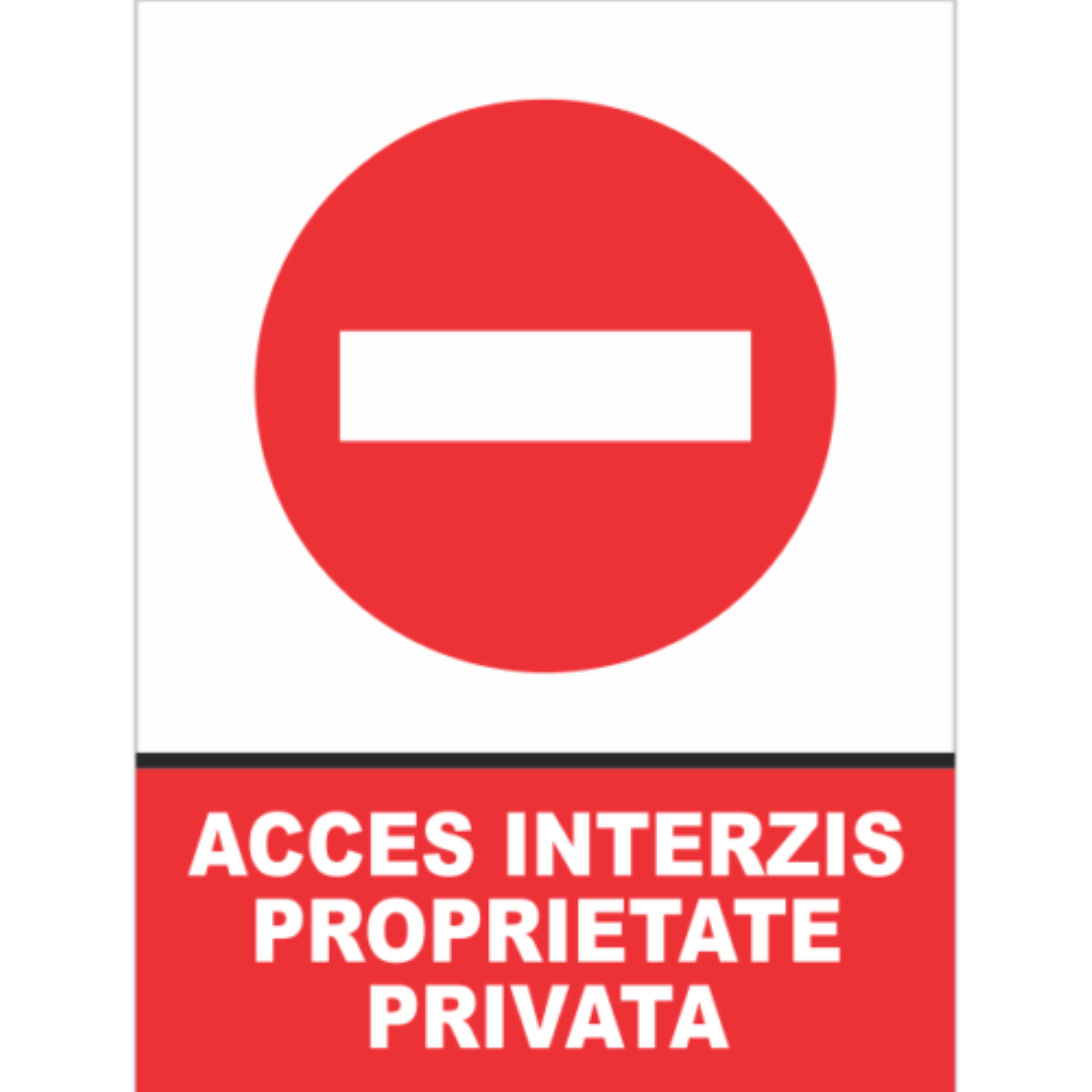 Sticker decorativ, indicator acces interzis proprietate privata ...