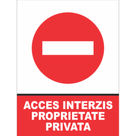 Sticker decorativ, indicator acces interzis proprietate privata ...