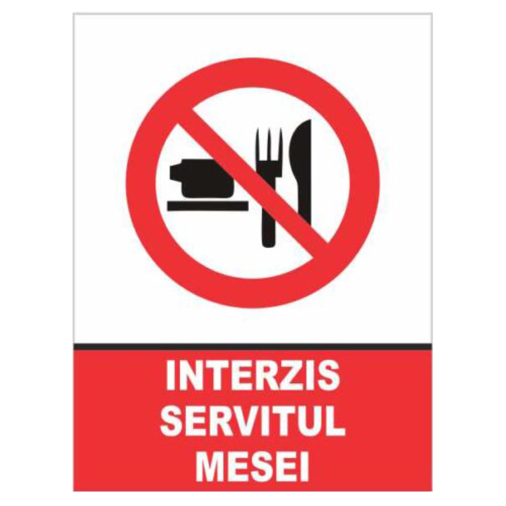 Sticker decorativ, indicator interzis servitul mesei, autocolant ...
