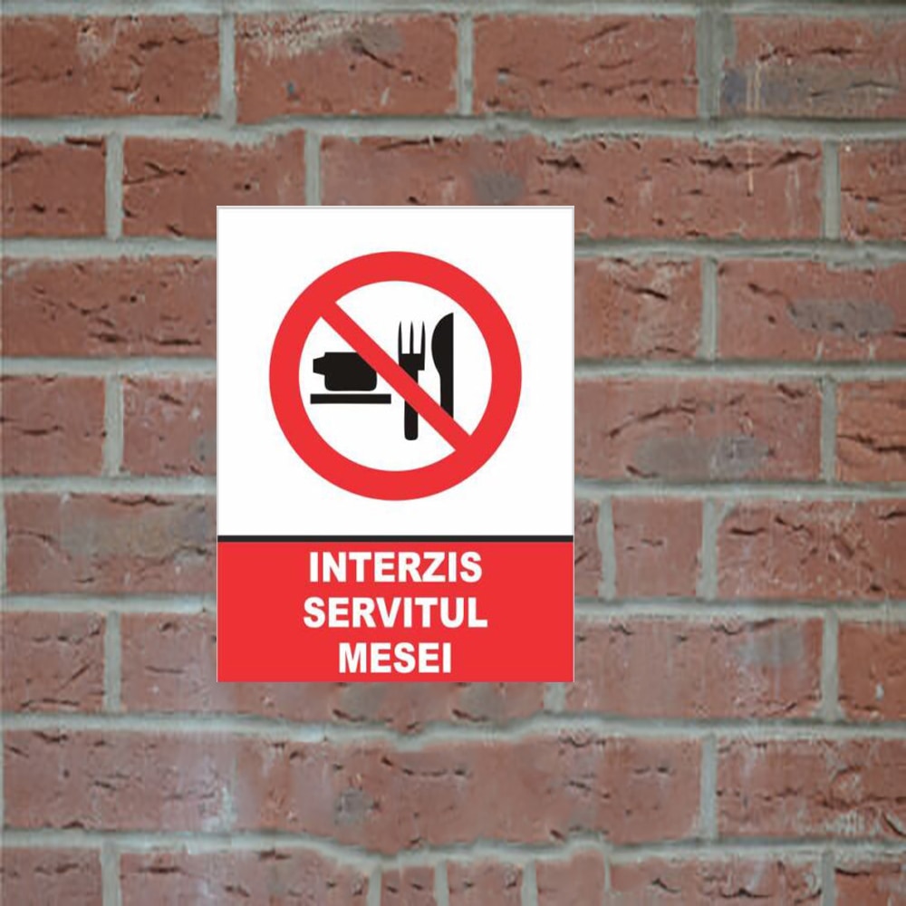Sticker decorativ, indicator interzis servitul mesei, autocolant ...